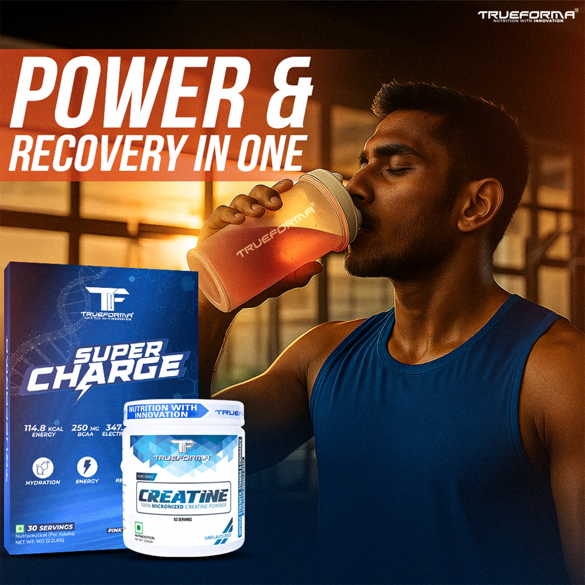 Trueforma® Power Pump Combo: Super Charge + Creatine