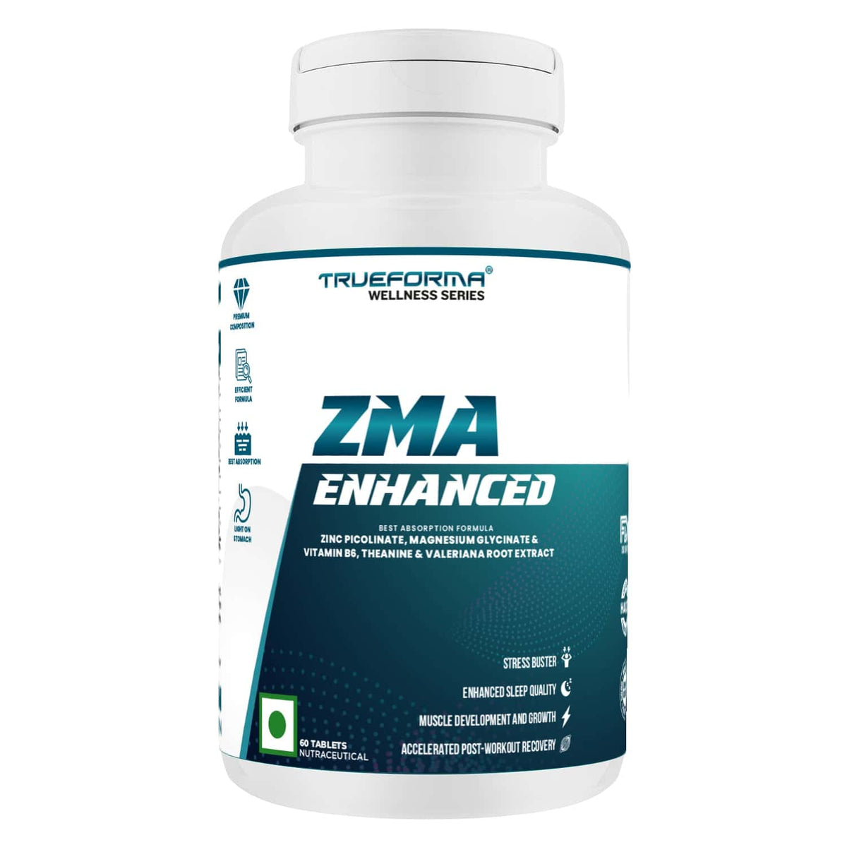 Trueforma® ZMA Enhanced – Tablets with Zinc, Magnesium & B6 Blend